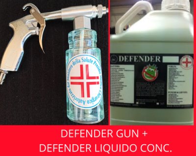 ALTACOSMESIAUTO - DEFENDER GUN + DEFENDER LIQUIDO CONCENTRATO 5LT